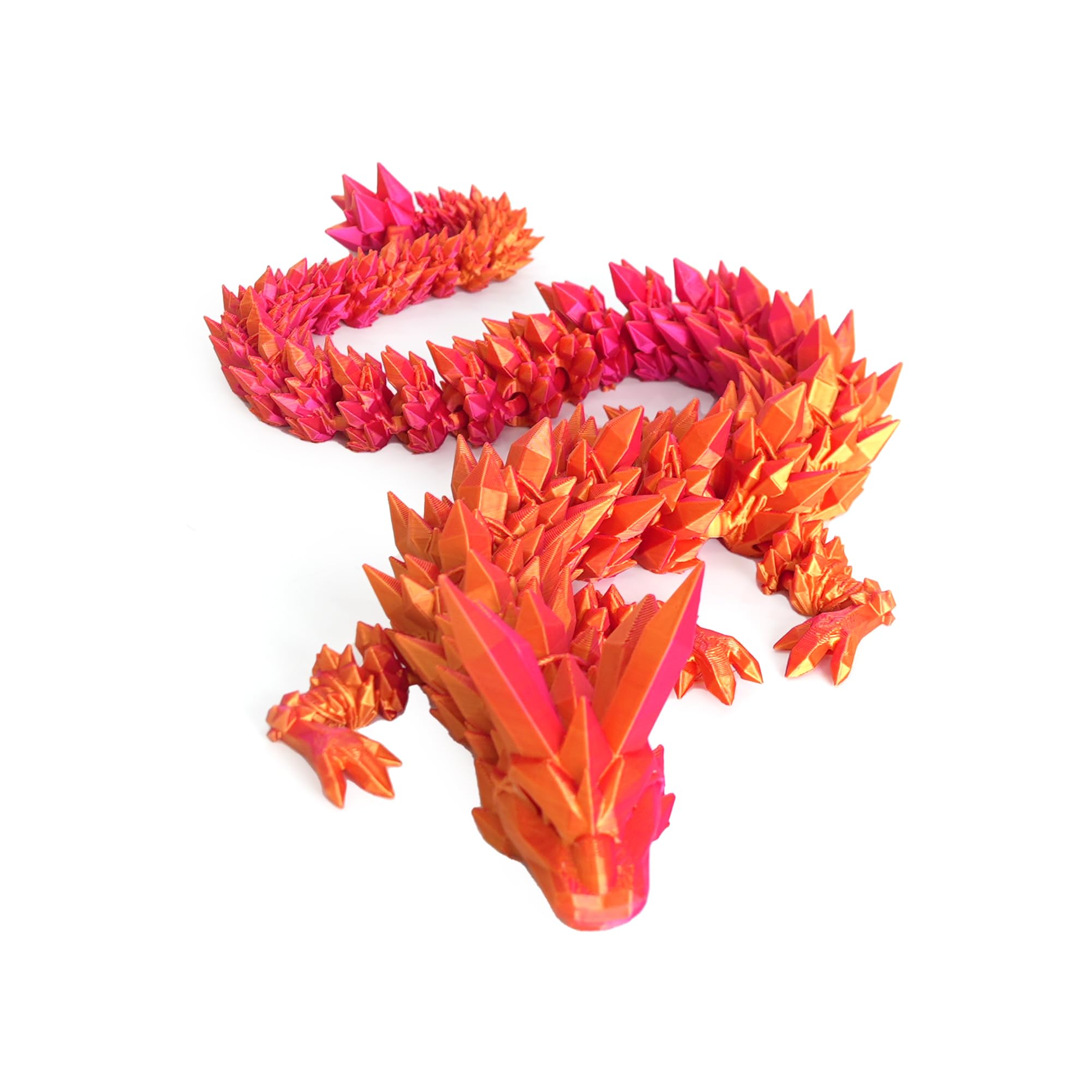 Flavery 3D Printed Dragon - 24 inch Dragon Fidget Toy, Pearly Sheen ...