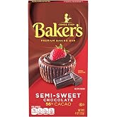Amazon.com : Baker's, German Sweet Chocolate, Baking Bar, 4oz Bar (Pack ...