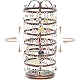 Amazon.com: iDavosic.ly 6 Tier Metal Rotating Earring Holder Organizer ...
