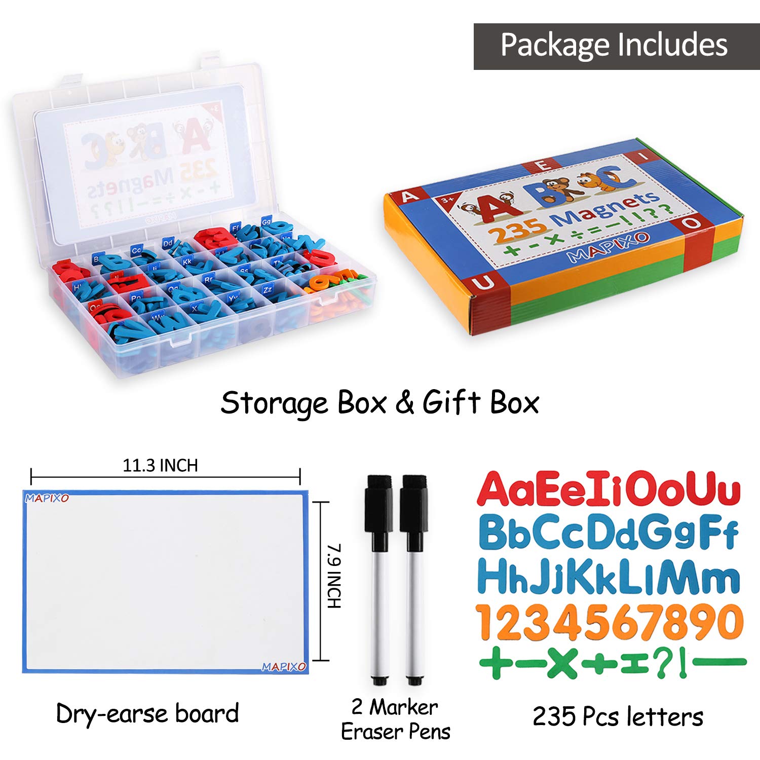 Mua 235 Pcs Magnetic Letter Number with Magnet Board, 2 Erasable ...