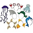 Amazon.com: 8 Pack Under the Sea Creature Headbands Birthday Party ...