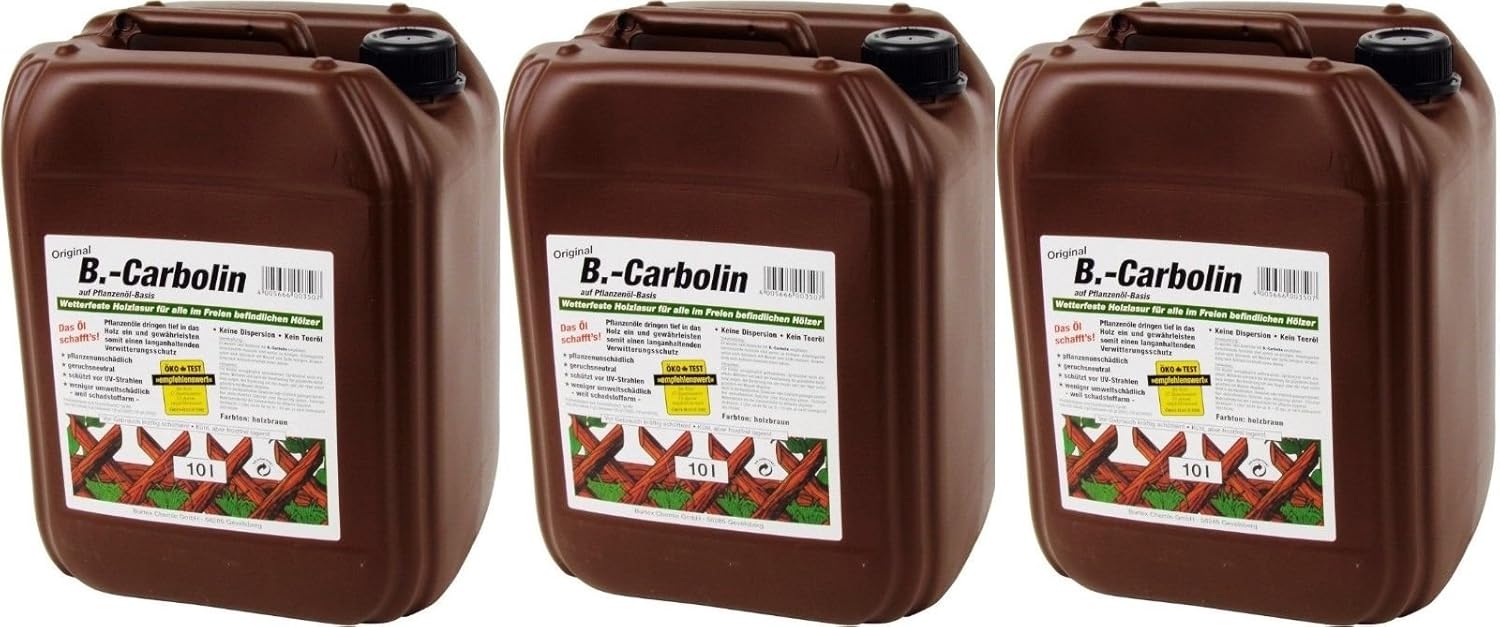 B-Carbolin Holzlasur 10 Liter Zaunfarbe Holzfarbe Zaunlasur Öl Holz ...