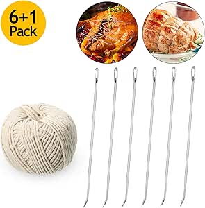 Amazon.com: 7 Pieces Poultry Lacing Kit Turkey Lacer 7 Inch Roasting ...