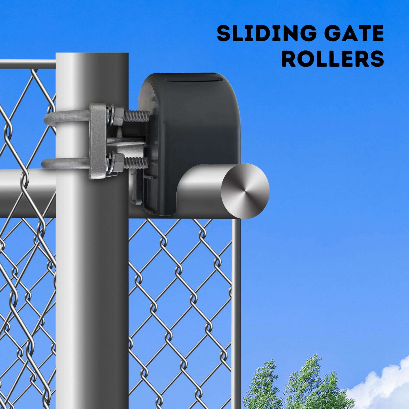 Sliding Gate Rollers, Nylon Cantilever Slide Gate With Covers, Rolling ...
