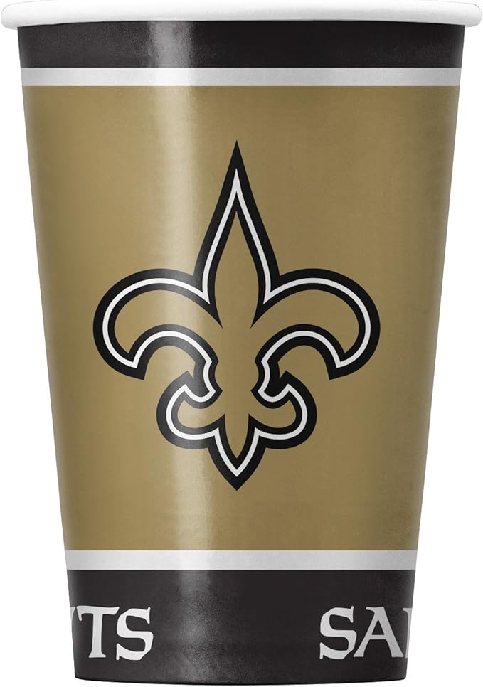 Amazon.com : NFL New Orleans Saints Disposable Paper Cups, Pack of 20 ...