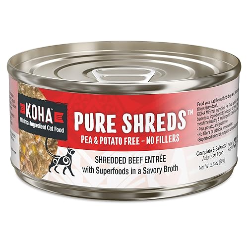 KOHA Pet Food Pure Shreds Cat Variety Pack, High Protein Wet Cat Food ...
