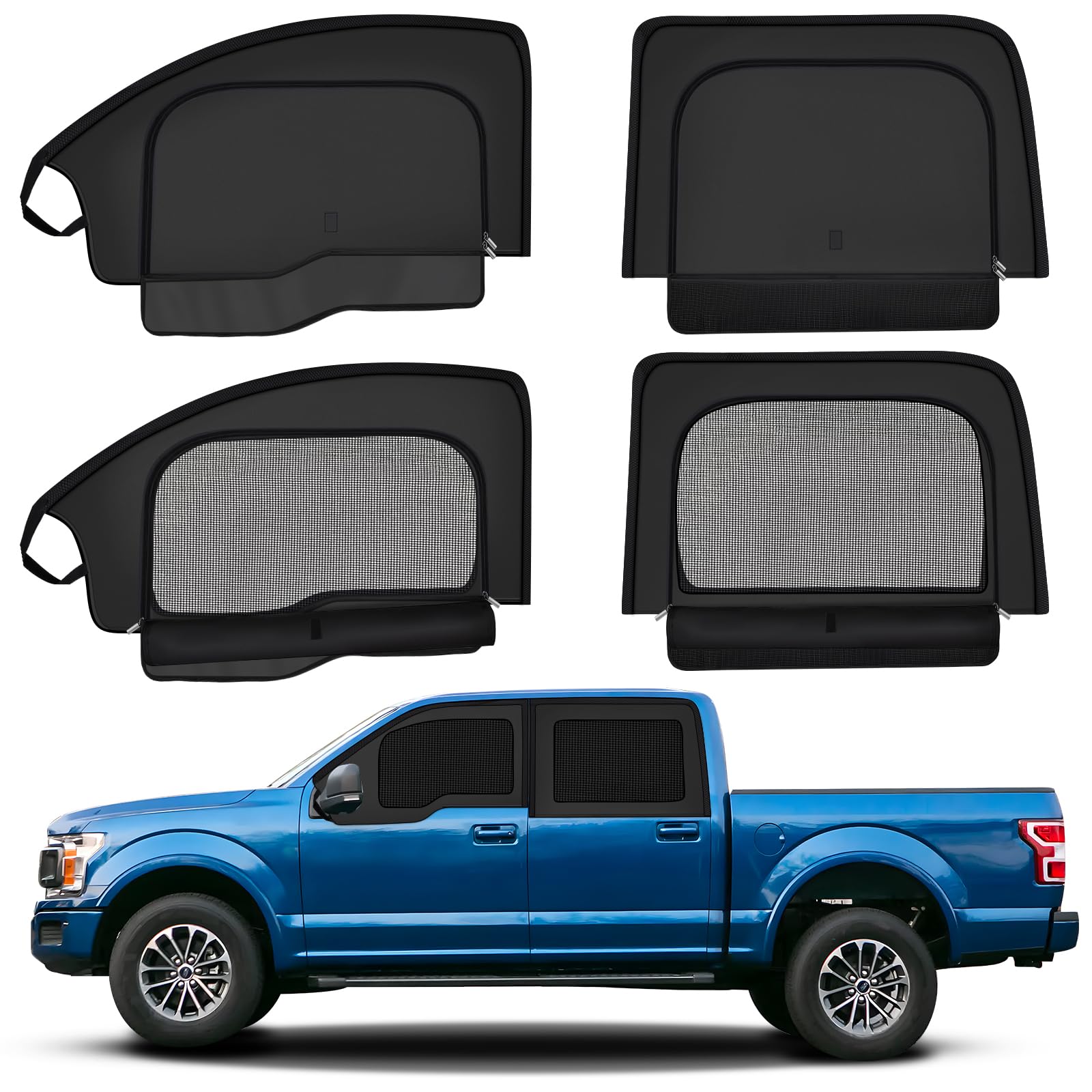 ZATOOTO Car Window Shades for Ford F-150 2021-2024 Car Window Covers ...