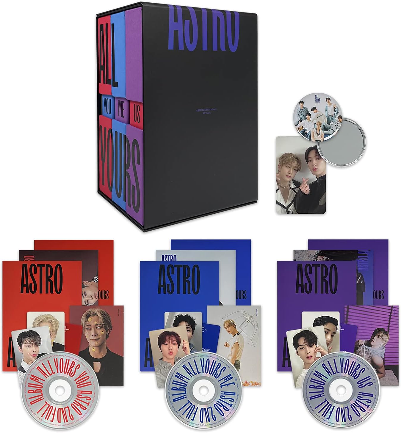 ASTRO 2ND FULL ALBUM - ALL YOURS [ Set Ver. ] Sleeve Case Set + CD ...