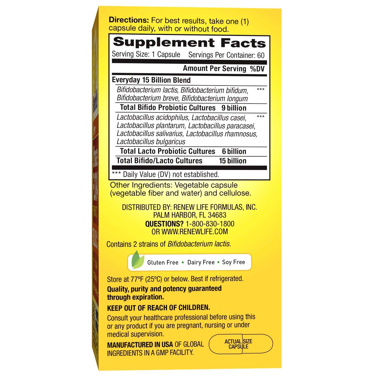 Renew Life Adult Probiotic - Ultimate Flora Everyday Probiotic, Shelf ...