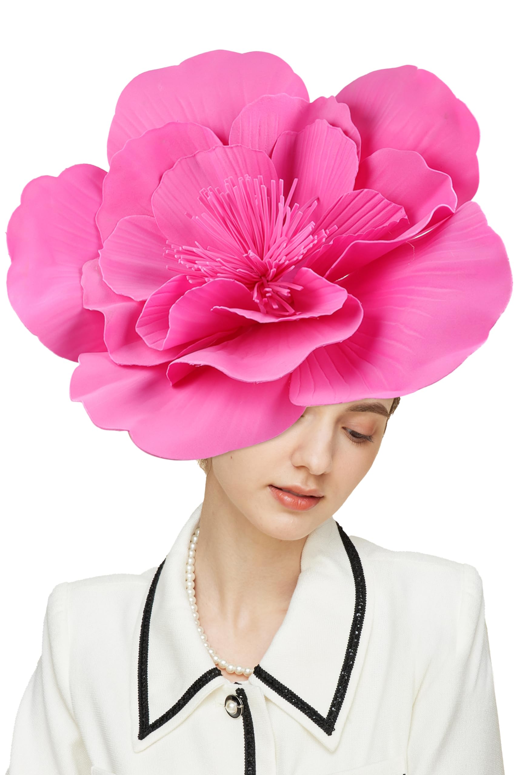 Gionforsy Flower Fascinators Hat Tea Party Hats for Women Flower ...