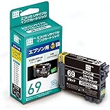 Amazon | エコリカ エプソン(Epson)対応 リサイクル インクカートリッジ ブラック 増量 ICBK69L (目印:砂時計) ECI-E69L-B | ecorica | パソコン ...