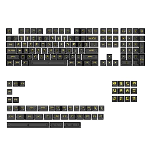 Akko Clear Keycap Set V2, Black Transparent 155-Key ASA Profile with ...