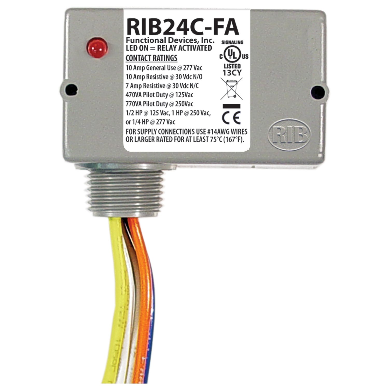 FUNCTIONAL DEVICES RIB24C-FA RELAY 24AC/DC POLARIZED 10A tillescenter ...