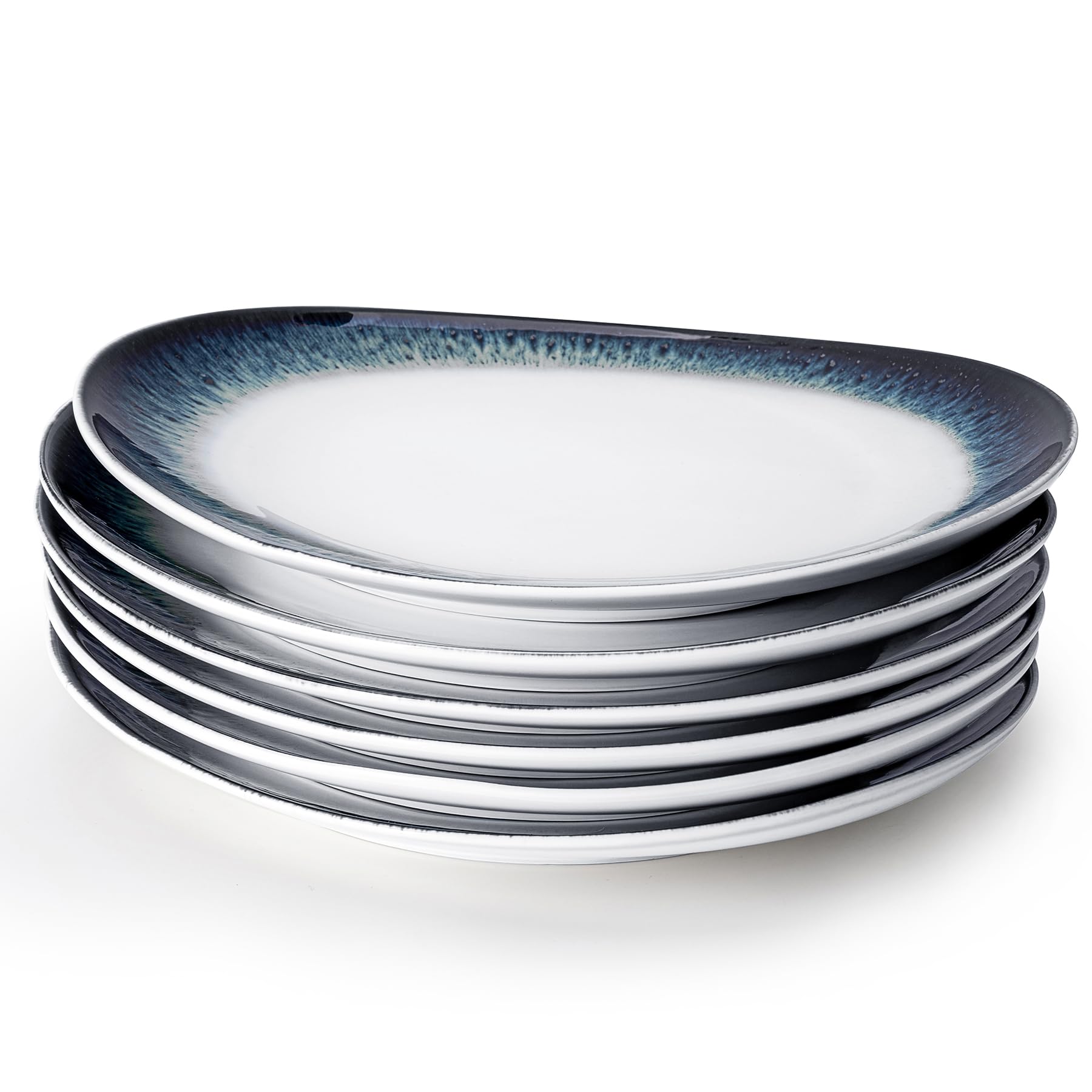 Sweese Porcelain Dinner Plates, 11 Inch Handmade Plates Set of 6, Dish ...