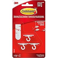 Command Ceiling Hook, White, 3 Hooks 4 Strips, Plain : Amazon.ca ...