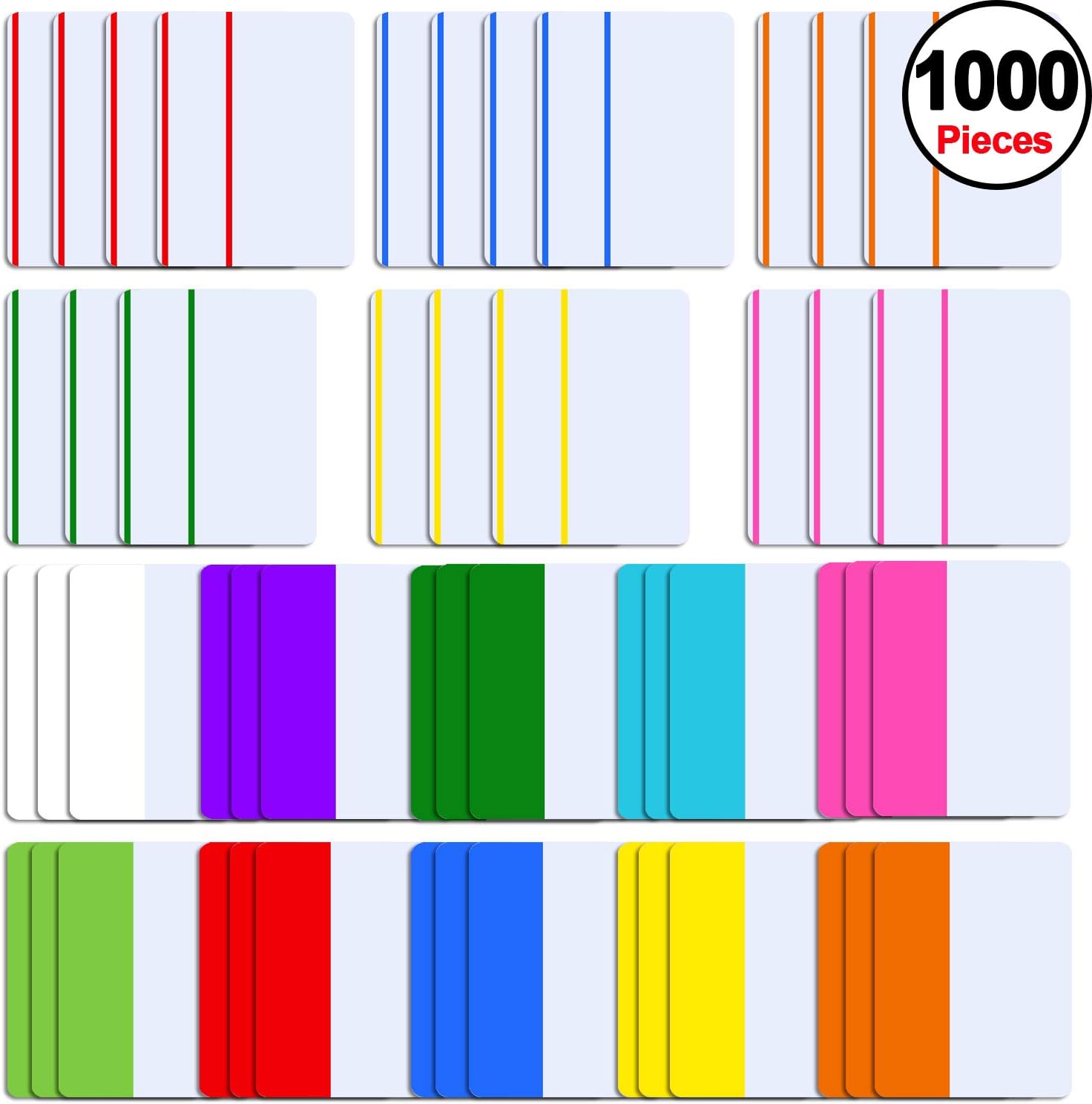 Amazon.com : SIQUK 1000 Pieces Tabs 2 Inch Sticky Tabs Index Tabs ...