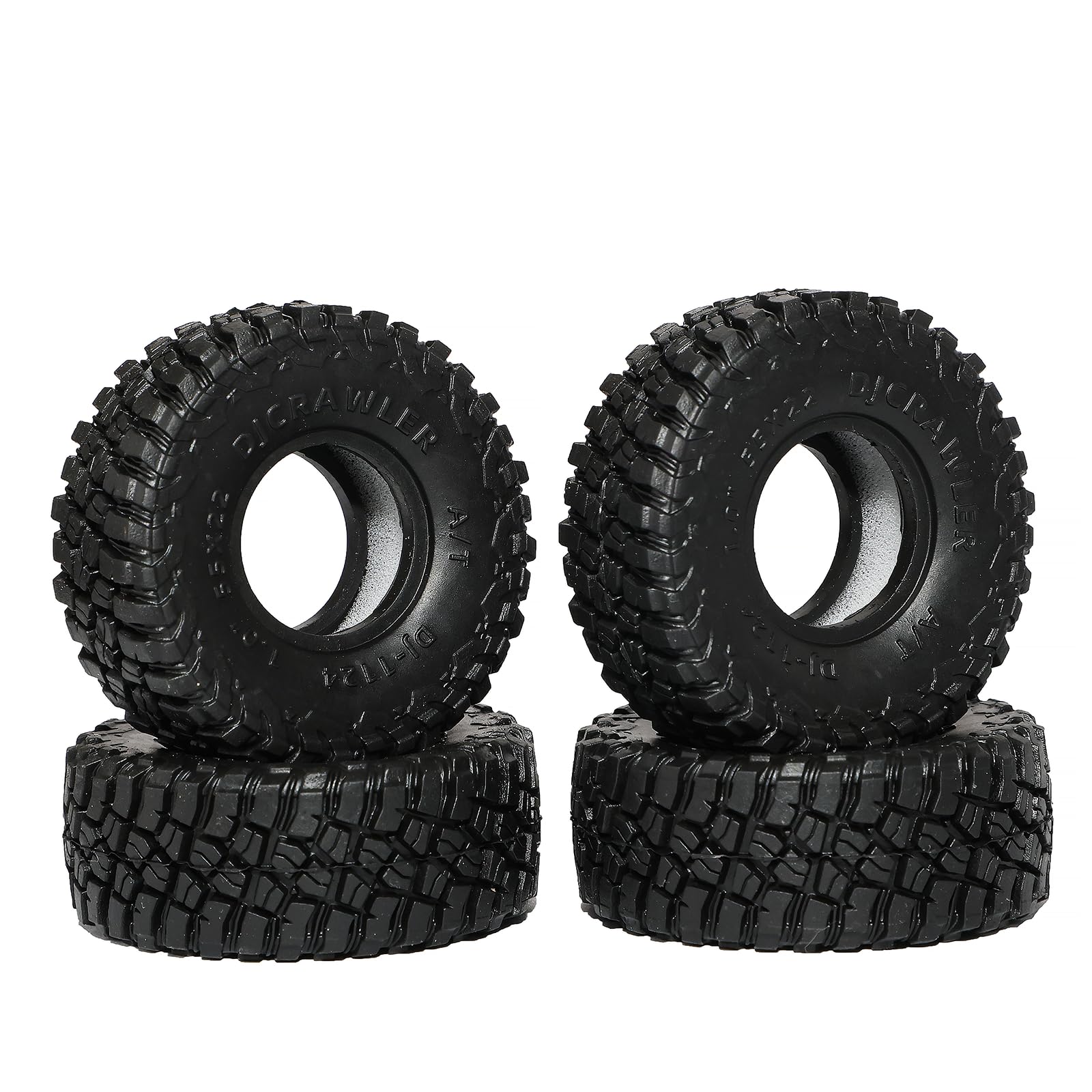 DJCRAWLER 4PCS 1/24 1 inch All Terrain Rainforest Butyl Rubber Softer ...