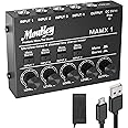 Amazon.com: Moukey Ultra Low-Noise 4-Channel Line Mixer for Sub-Mixing, DC 5V 4-Stereo Mini ...