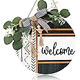 Amazon.com: CHDITB Boho 3D Welcome Front Door Wreath Sign(12"x12 ...