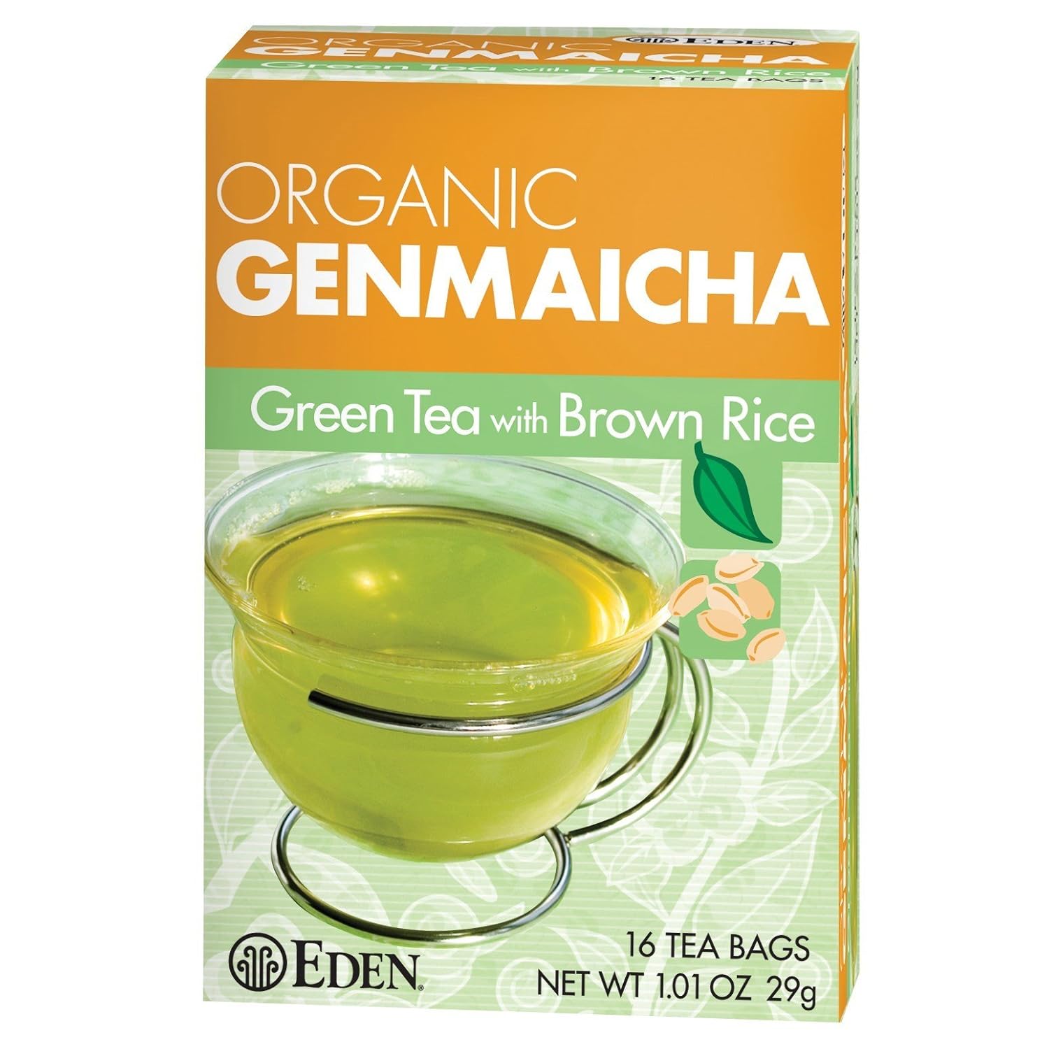 Amazon.com : Eden Foods Genmaicha Green Tea with Brown Rice 16 Tea Bags ...