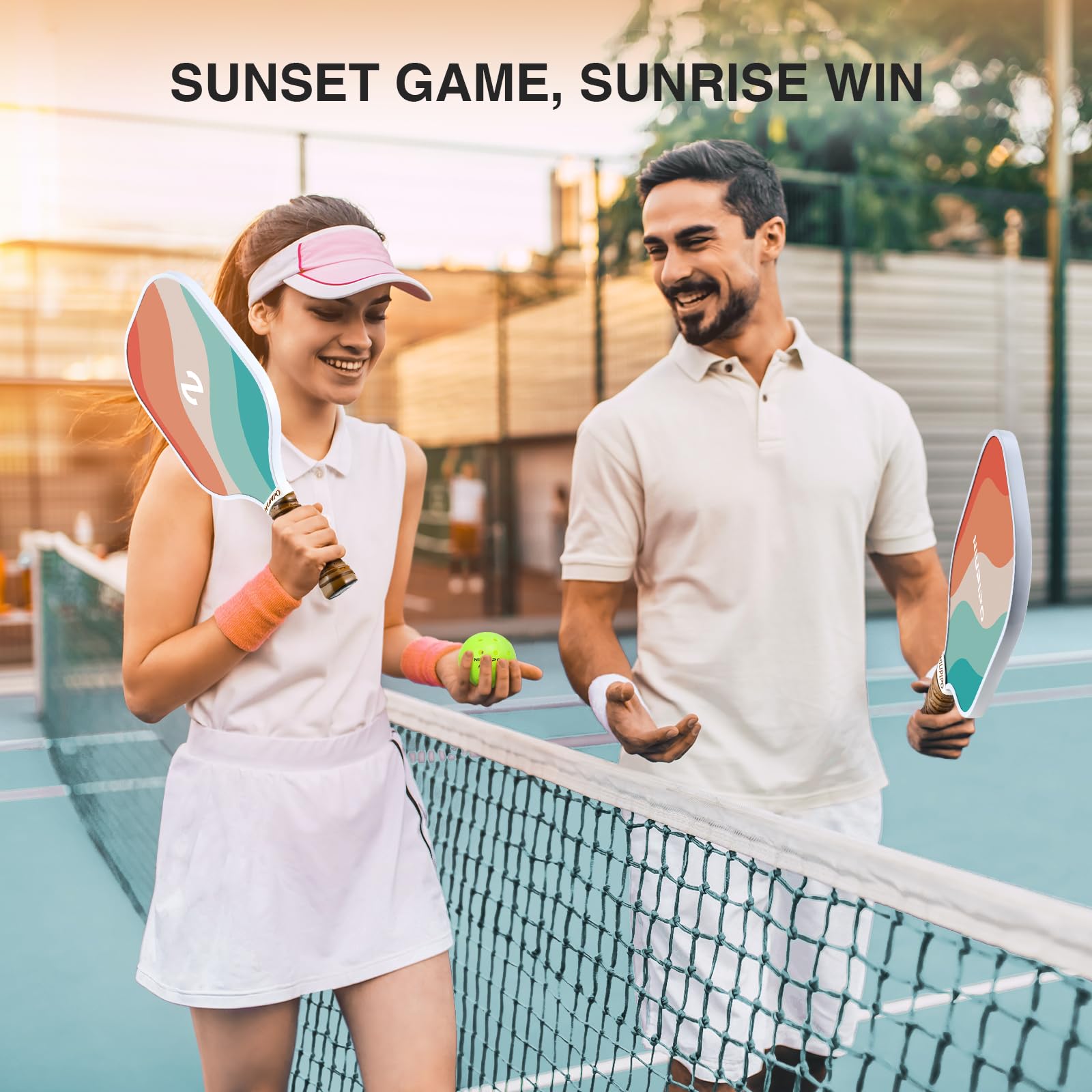 Mua niupipo Pickleball Paddles Set of 2/4/1, USAPA Approved Graphite ...