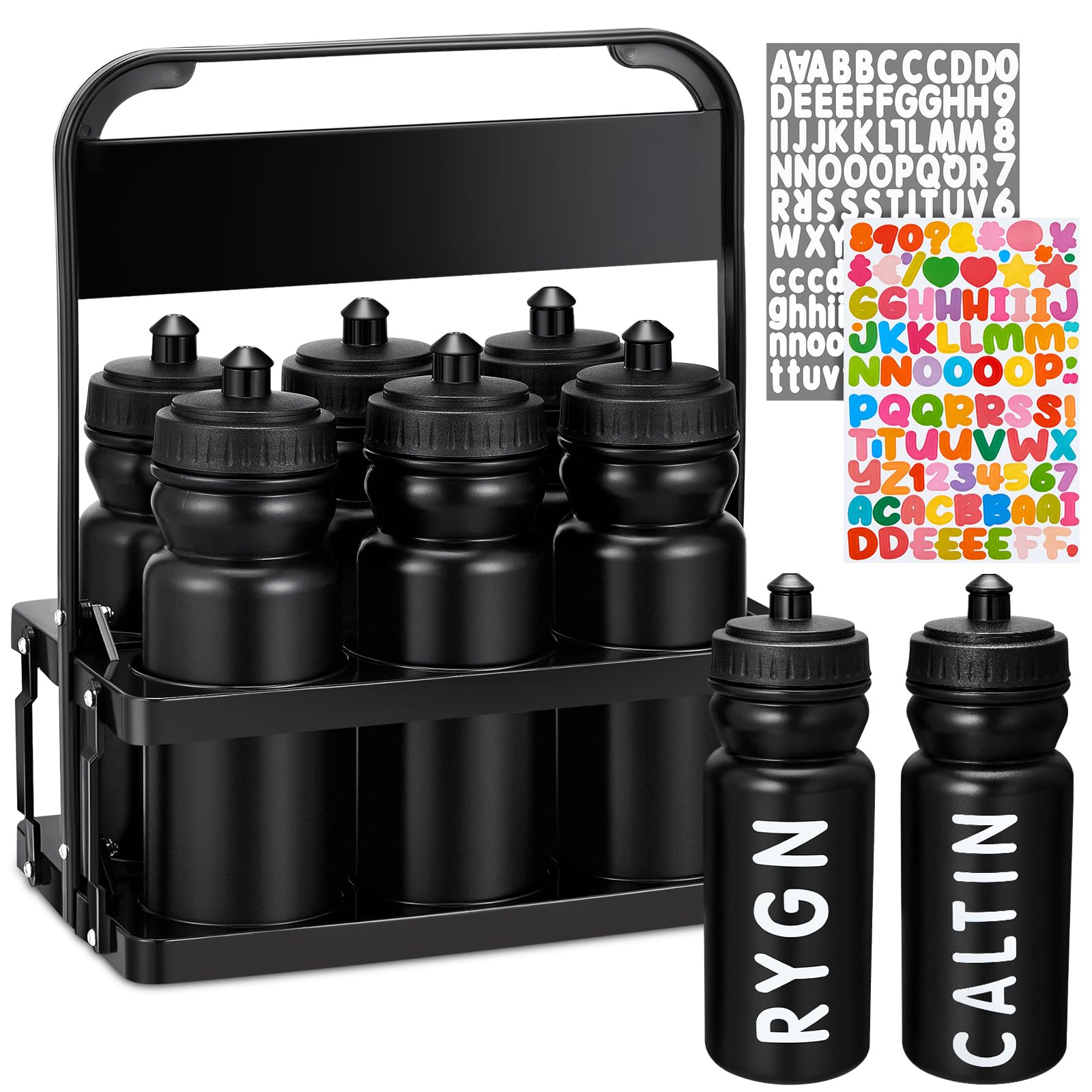 Suclain Water Bottle Carrier with 20 Oz 6 Bottles and 2 Stickers ...