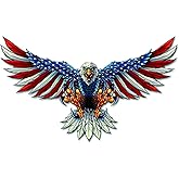 Amazon.com - American Bald Eagle Flag Decal Sticker - 12 Inch - Vinyl ...