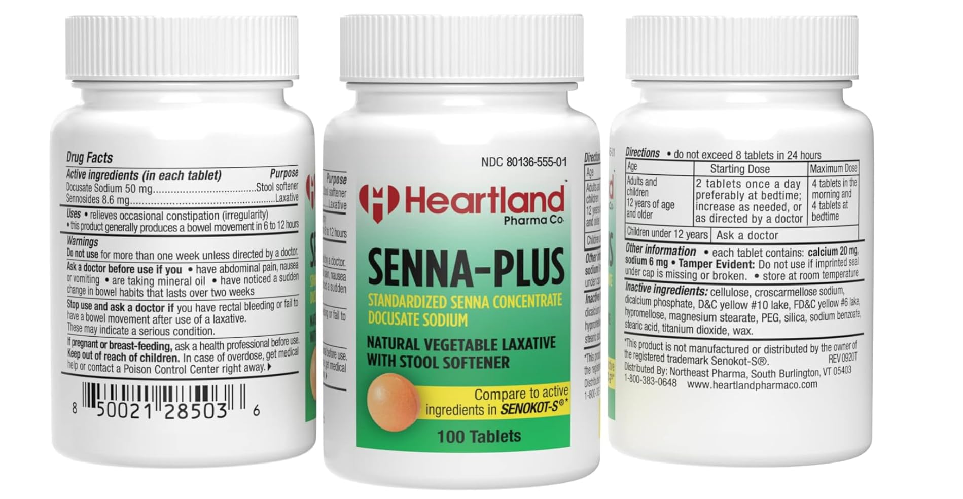 Mua Heartland Pharma Senna-Plus Natural Vegetable Laxative + Stool ...