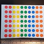 700 Sticky Coloured Dots - 8mm - Easy Peel Self Adhesive Colour Coding ...