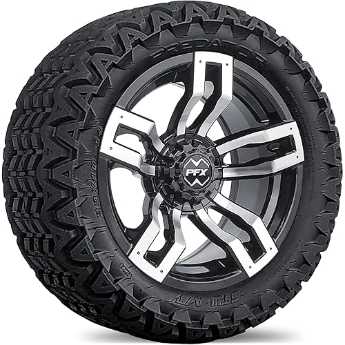 ProFormX Velocity 14" Golf Cart Wheels and Tires Combo Package - Set of ...