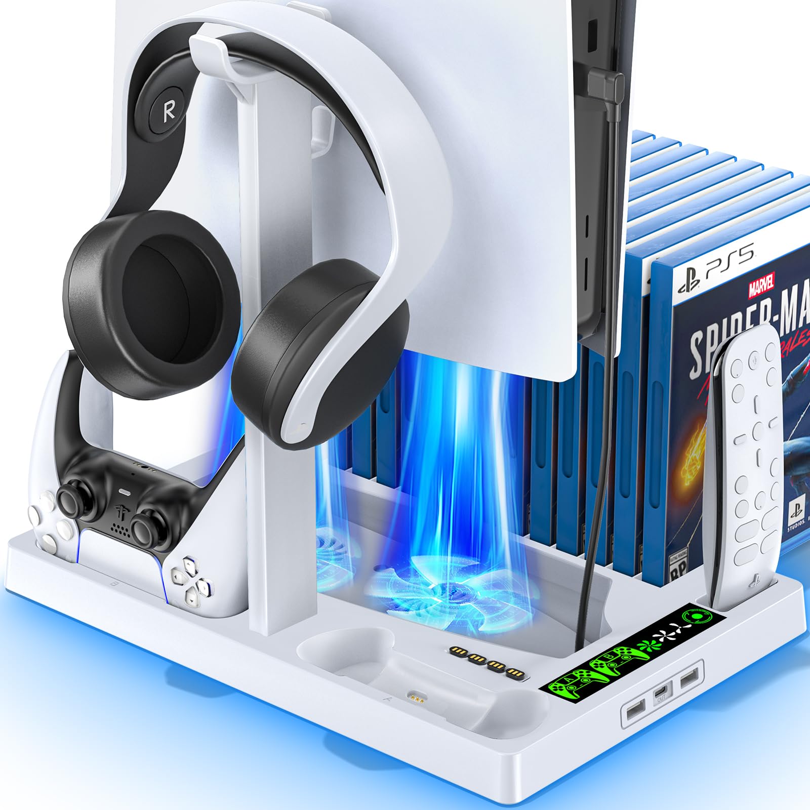 Mua PS5 Slim Stand with Controller Charger, PS5 Slim Cooling Station ...