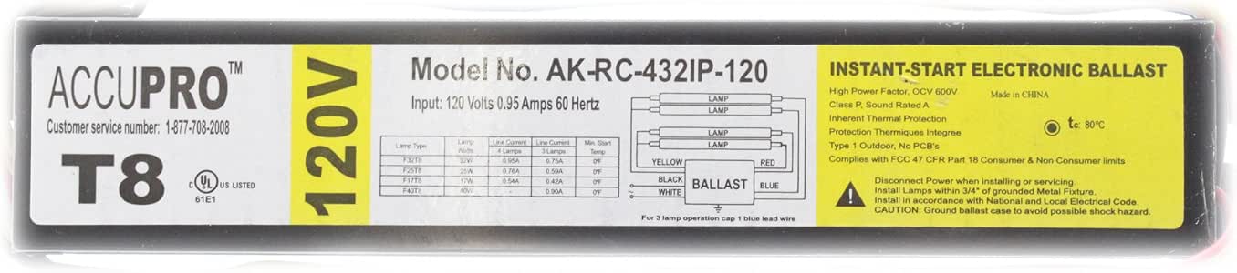 Accupro Electronic Ballast Model: AP-RS-232IS-120 / AK-RS-232IS-120 ...