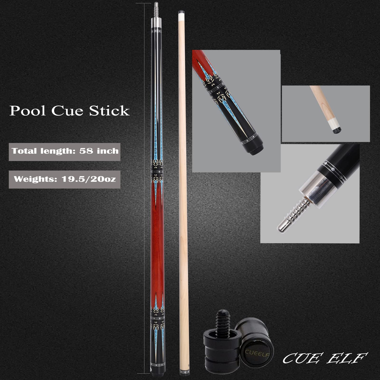 Mua CUEELF Pool Cue Stick Billairds cue Stick 58 inch Maple Billiard ...
