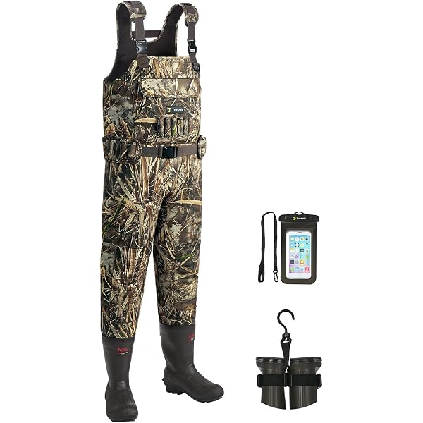 TIDEWE 600G Insulated Waterproof Bootfoot Chest Waders TIDEWE Insulated ...