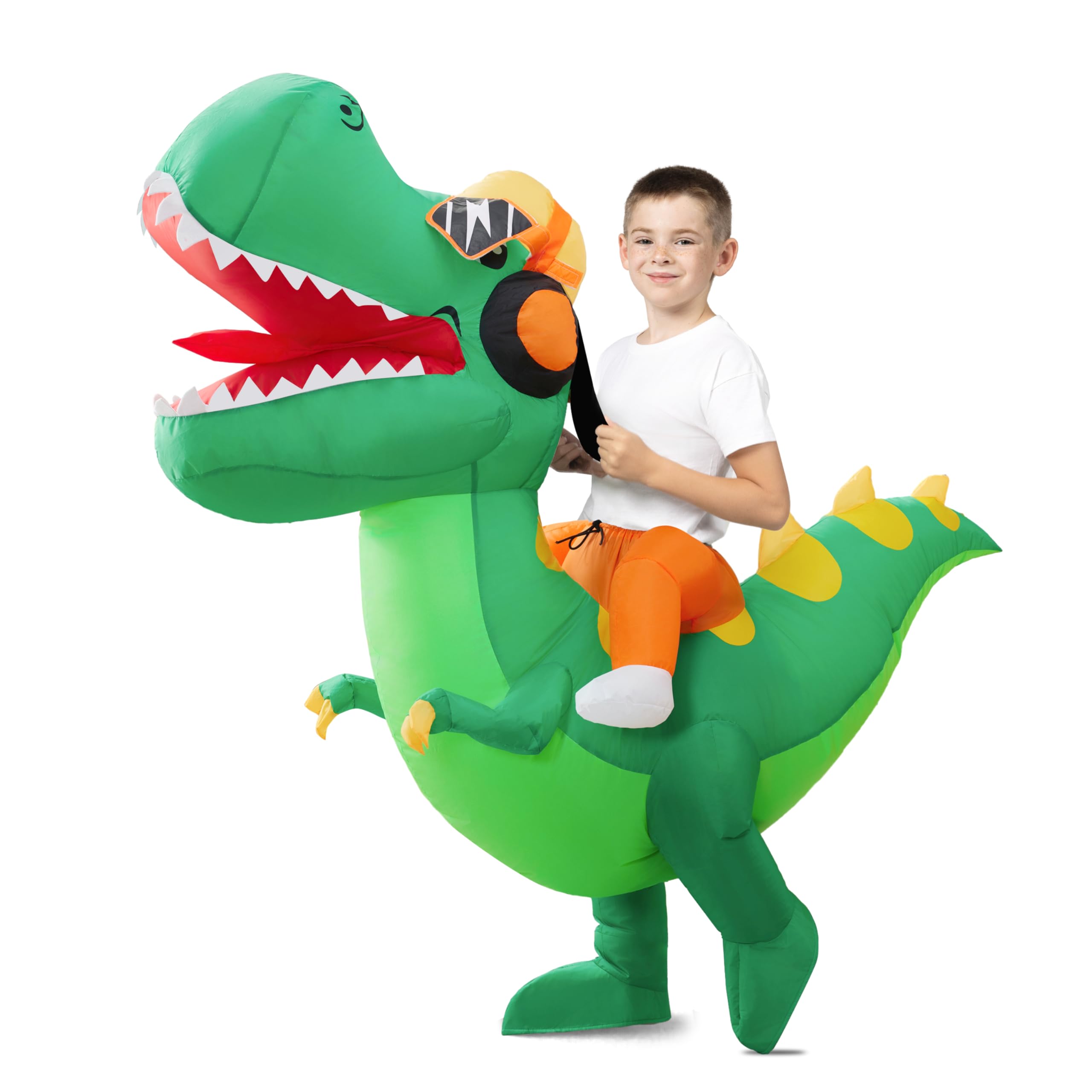 Spooktacular Creations Kids Inflatable Costume, Dinosaur Costume Riding ...