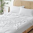 Amazon.com: PHF Cooling Sheets Set Queen Size,4 PCS 80% Viscose from Bamboo and 20% Linen ...