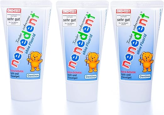 Amazon.de: 3x Nenedent Kinderzahncreme ohne Fluorid (3x 50ml)