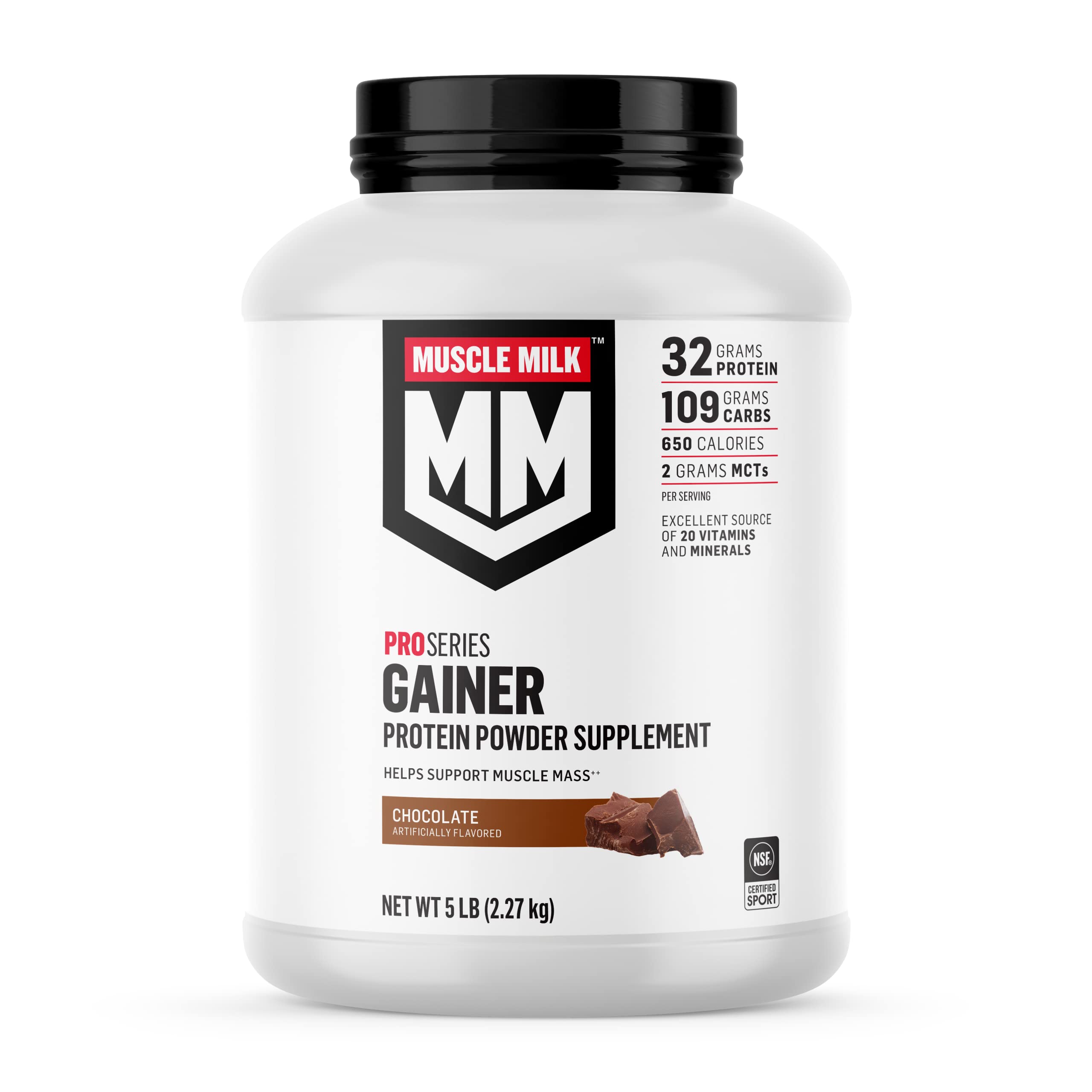 Mua Muscle Milk Gainer Protein Powder, Chocolate, 32g Protein, 5 Pound ...