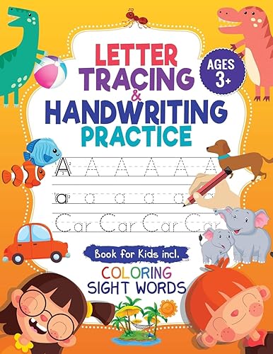Letter Tracing and Handwriting Practice Book: Trace Letters and Numbers ...