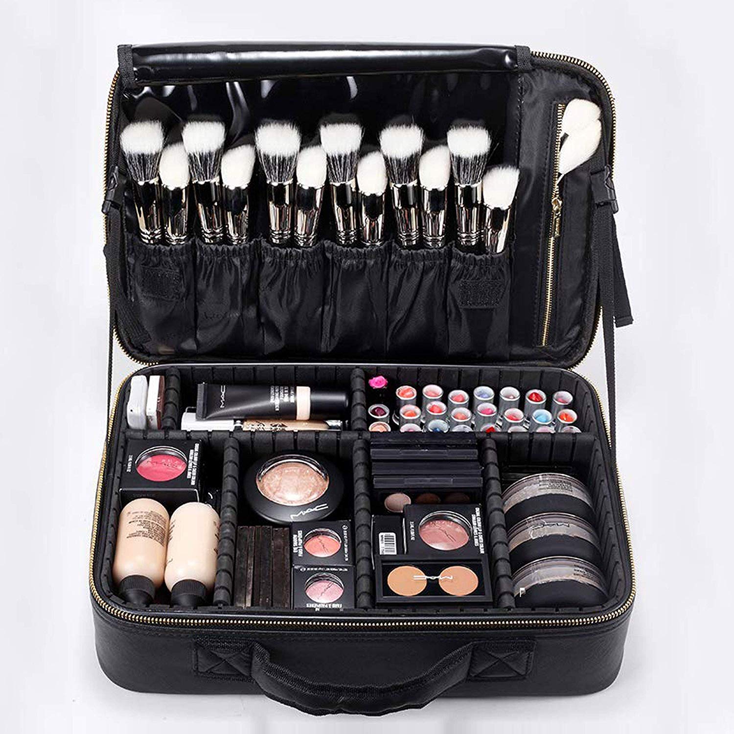 ROWNYEON Makeup Bag Portable Professional Makeup Artist Bag Makeup