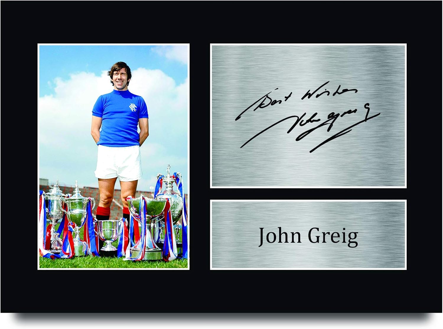 HWC Trading A4 John Greig Rangers CWC Winners 1972 Gifts Printed Signed ...