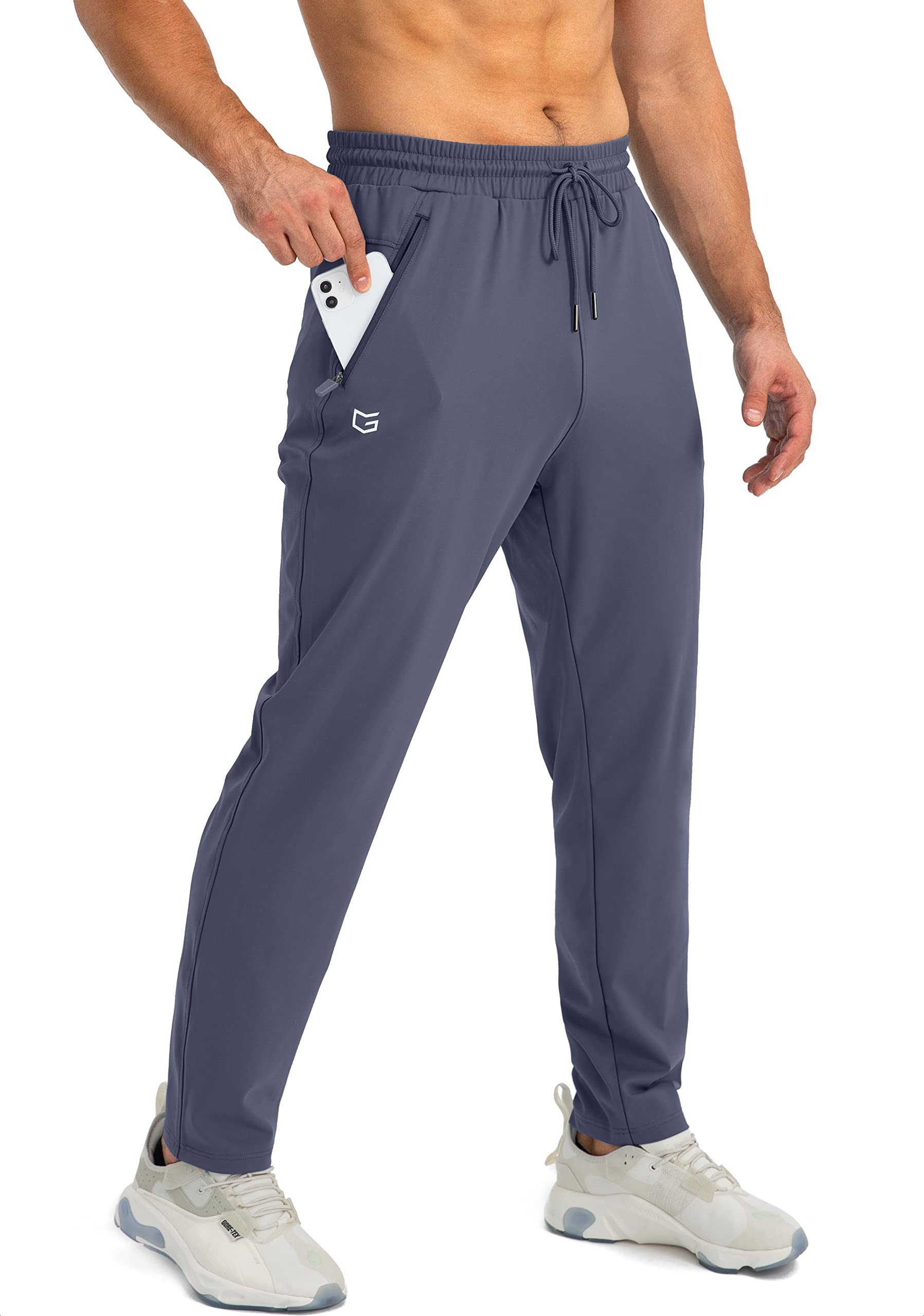 G Gradual Men's Sweatpants with Zipper Pockets Tapered Joggers for Men ...