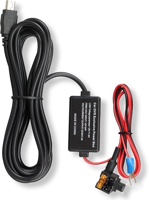 AUTO-VOX Car Recorder Camera Hard Wire Kit Fuse Adapter Kit - 12V to 5V ...
