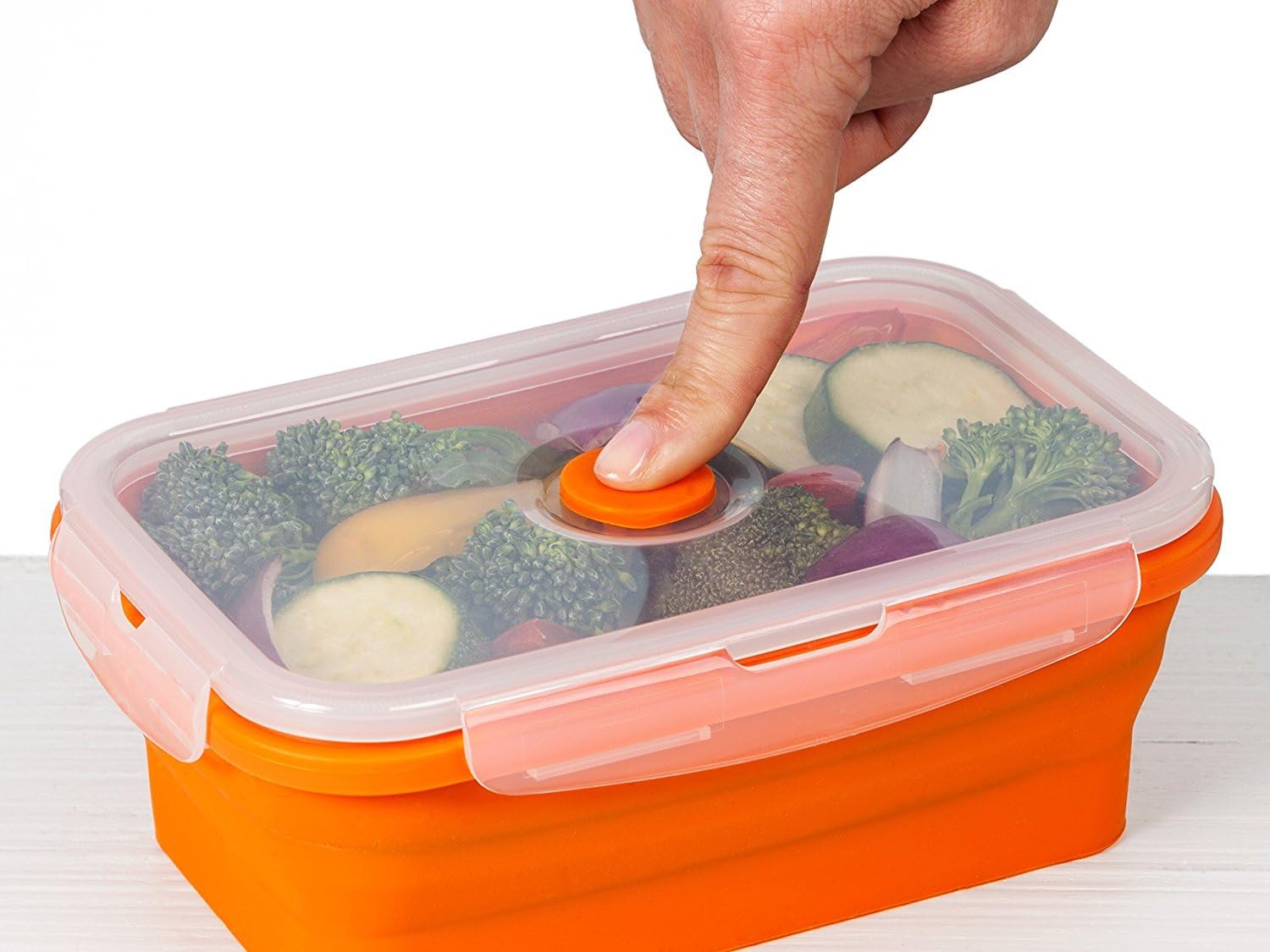 Lunch Sandwich Box Silicone Foldable Lunchbox Portable compressible ...