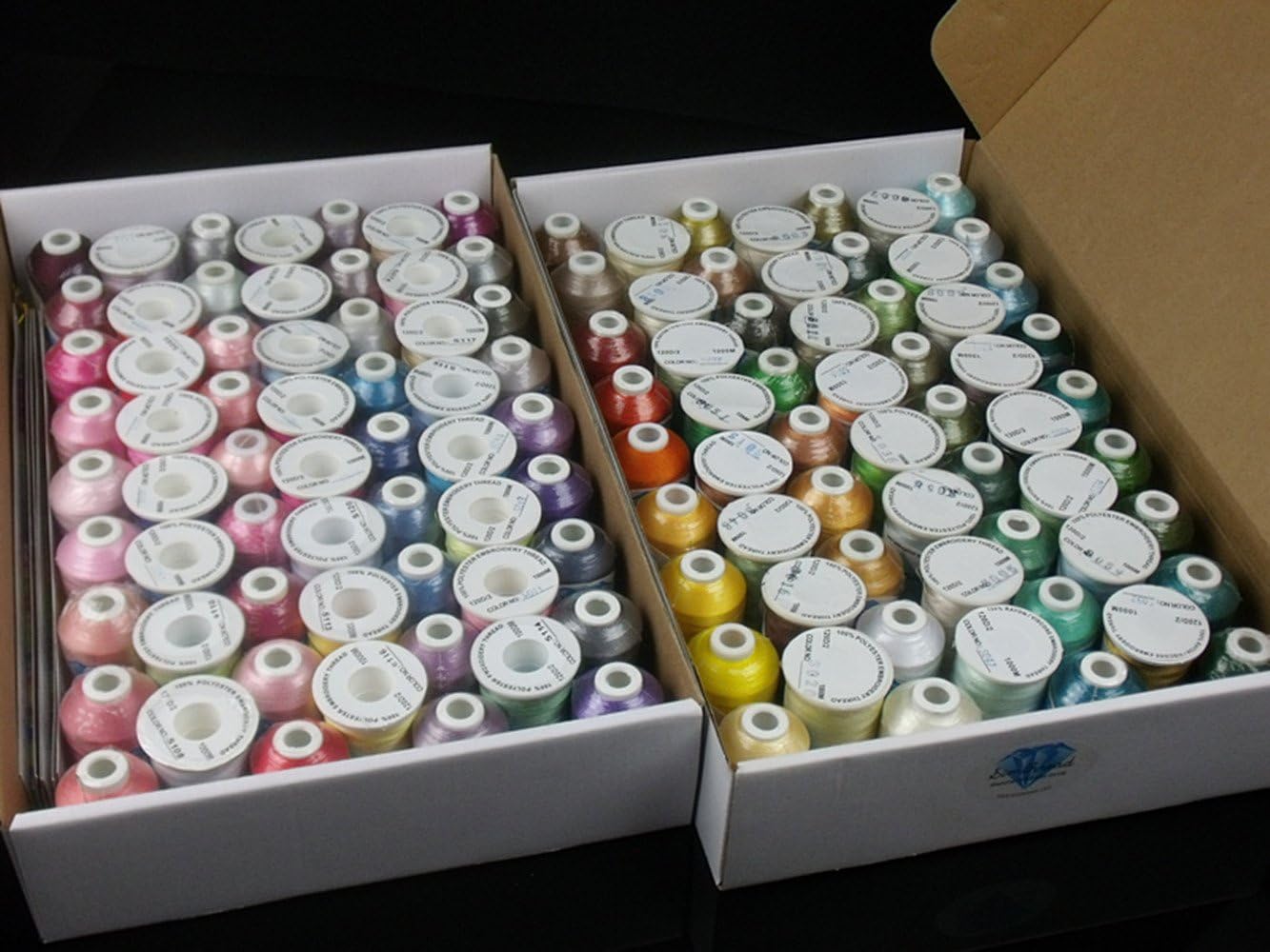 Embroidery Machine Thread Simthread 120 Spools Colors Polyester ...