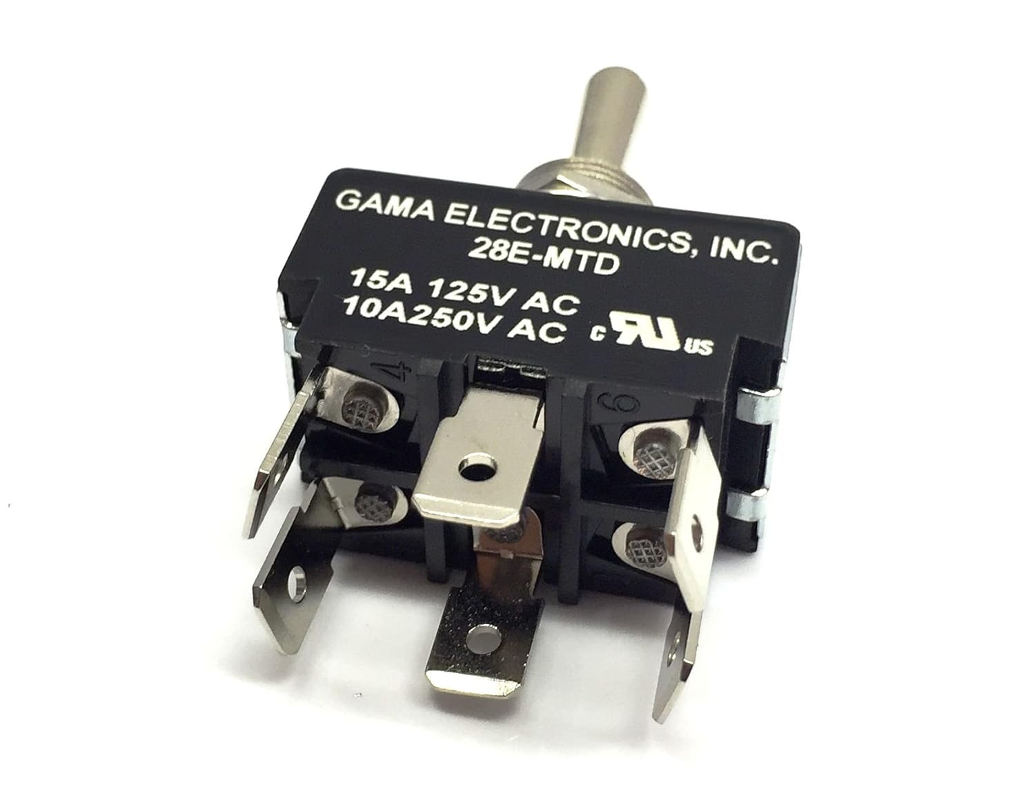 GAMA Electronics 30 Amp Toggle Switch DPDT 3 Position On-Off-On ...