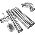 Amazon.com: Stainless Steel Stove Pipes Kit, Wood Stove ChimneyFlue ...
