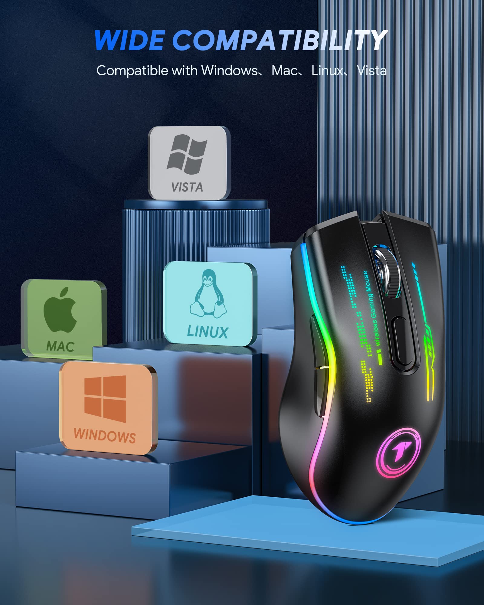 Mua TECURS Gaming Mouse, Wireless, Multi-Button Mouse, 2.4 Ghz Low ...