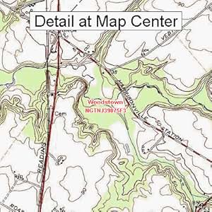 Amazon.com : USGS Topographic Quadrangle Map - Woodstown, New Jersey ...