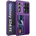 Amazon.com: Vihibii for Samsung Galaxy S24 FE Case with Card Holder (4 Cards) & Slide Camera ...